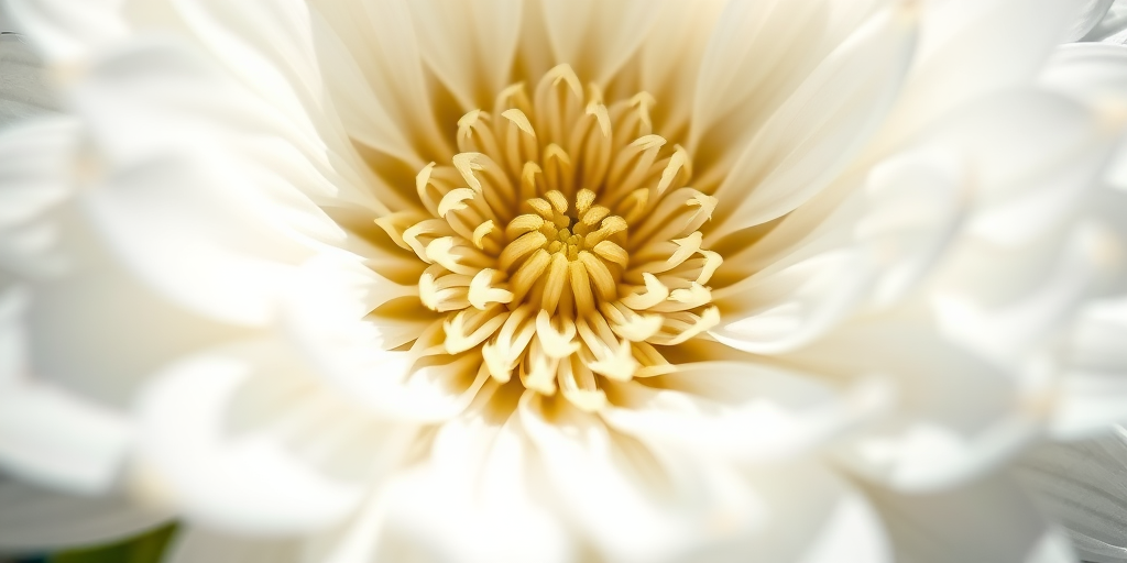 Delicate White Flower Blooming with Intricate Yellow Center Patterns ...