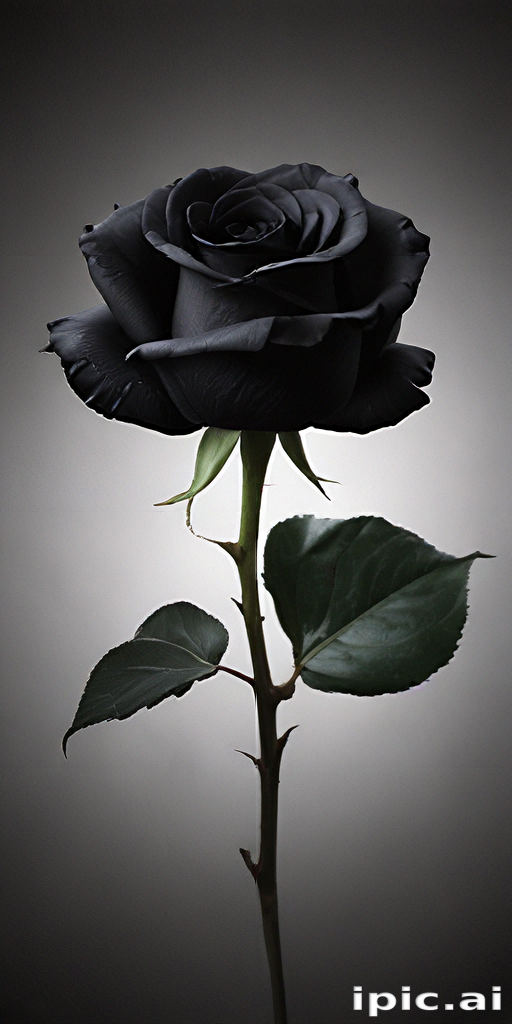 Elegant Black Rose Symbolizing Mystery and Beauty in Nature's Design