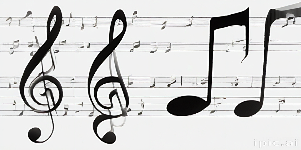 Melodic Harmony: A Beautiful Display of Musical Notes and Sheet Music