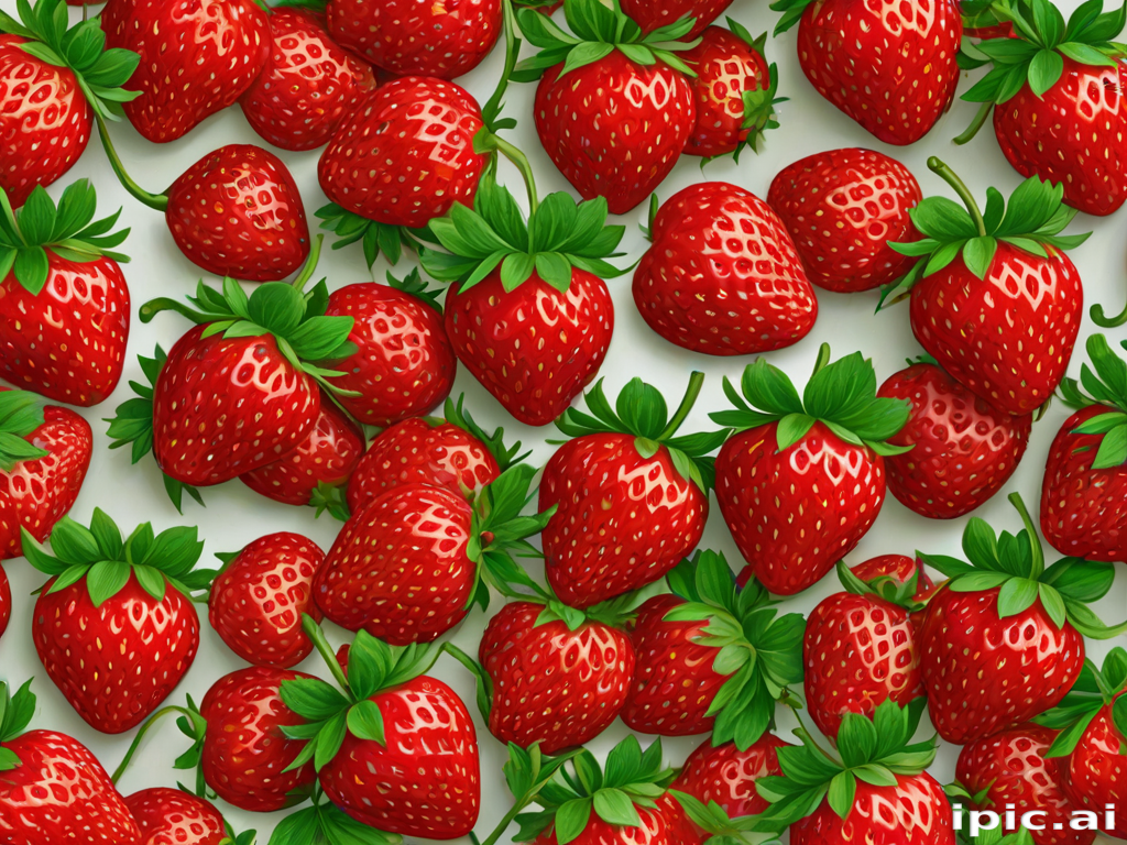 A Vibrant Collection of Fresh, Juicy Strawberries on a Light Background.