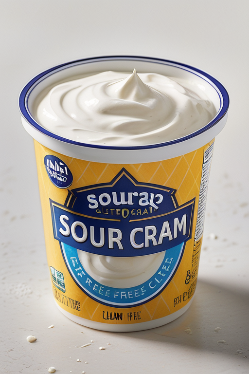 Deliciously Creamy Container of Sour Cream Perfect for Tasty Dishes