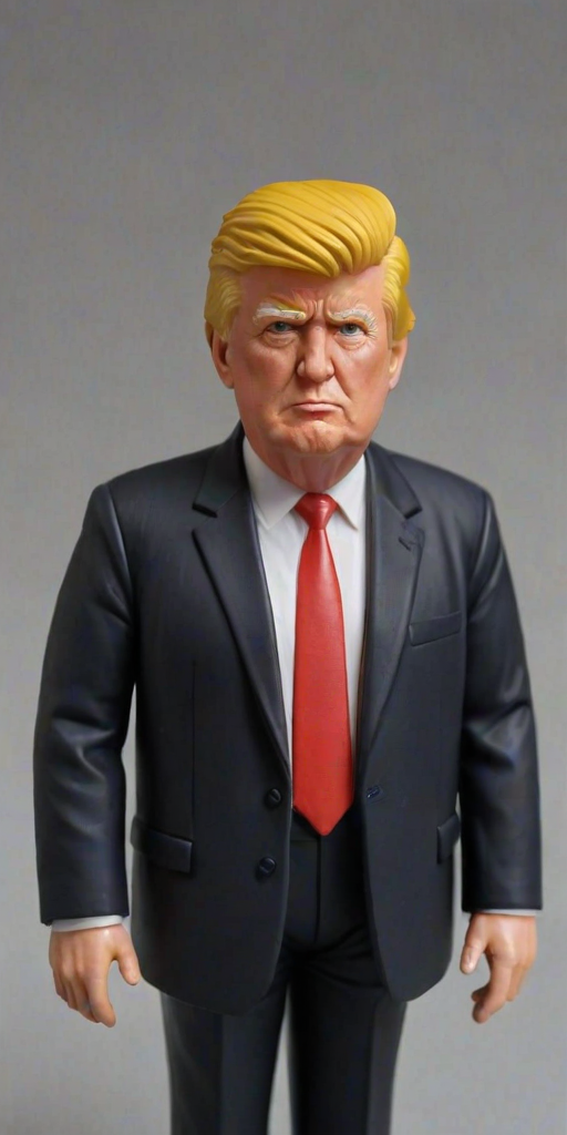 Collectible Action Figure Depicting a Famous Political Figure in Suit