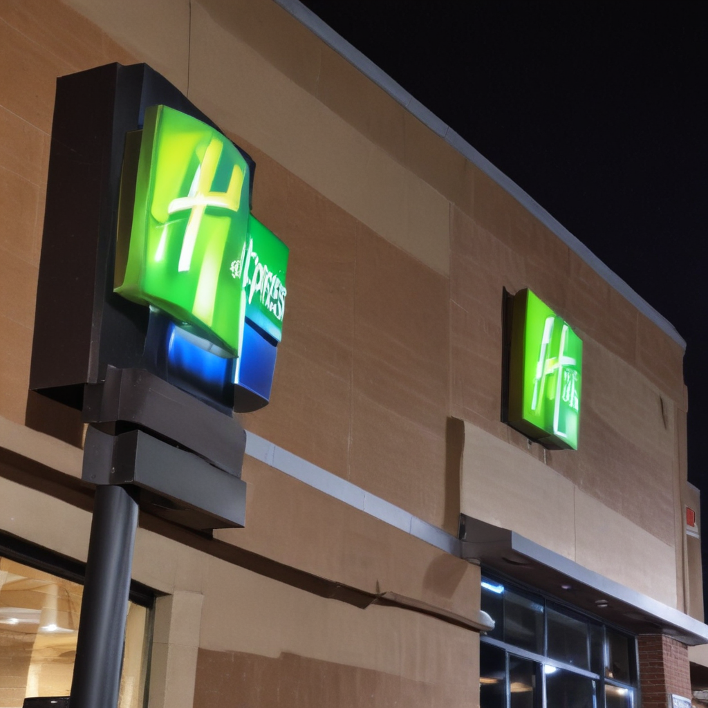 Holiday Inn Express & McDonald's Sign