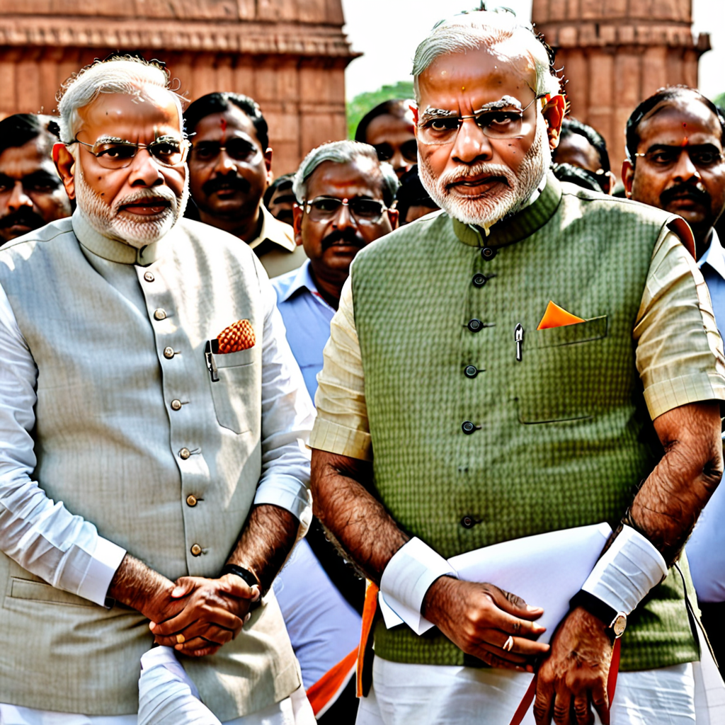 Ram Ji standing near narendra modi