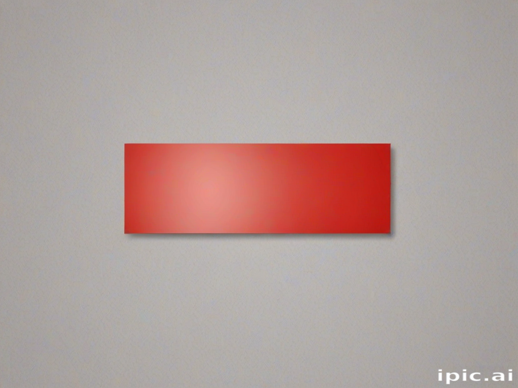 Vibrant Red Rectangle Against a Soft Gray Textured Background ...