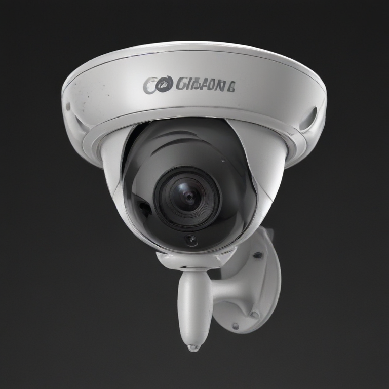 Modern Surveillance Camera Mounted on Wall for Enhanced Security Monitoring