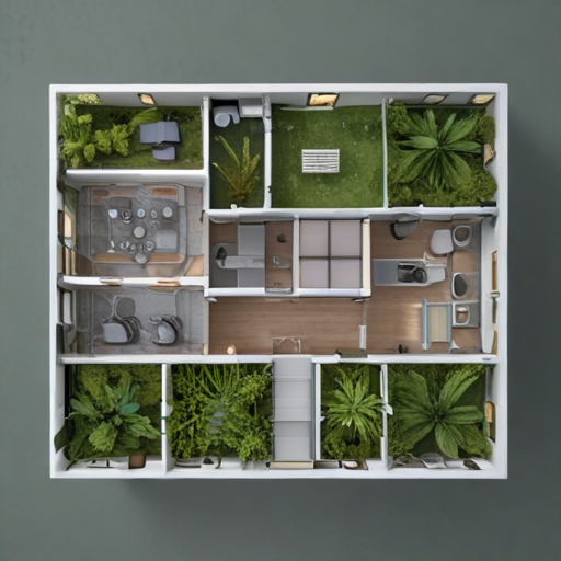 Top view Sketch of Architectural Structure layout of a modern office ...