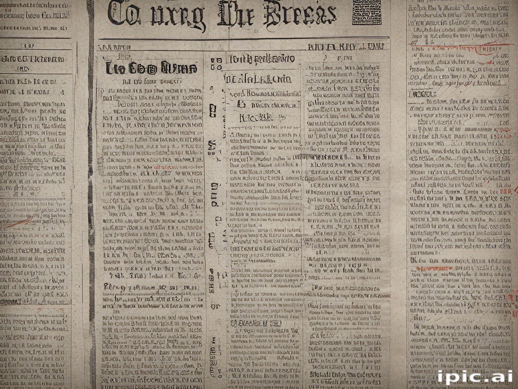 Historical Newspaper Page Featuring Articles and Advertisements from ...