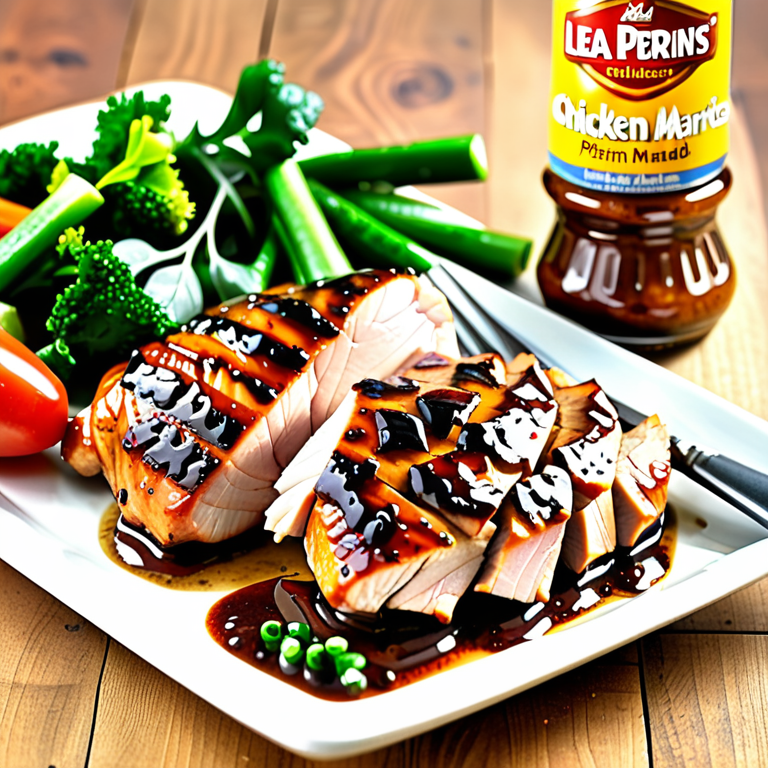 Deliciously Grilled Chicken Marinade Served with Fresh Vegetables and Sauce