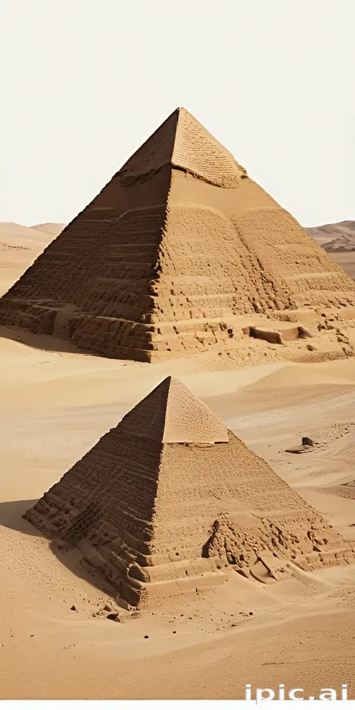 Majestic Ancient Pyramids Rising from the Endless Sands of the Desert