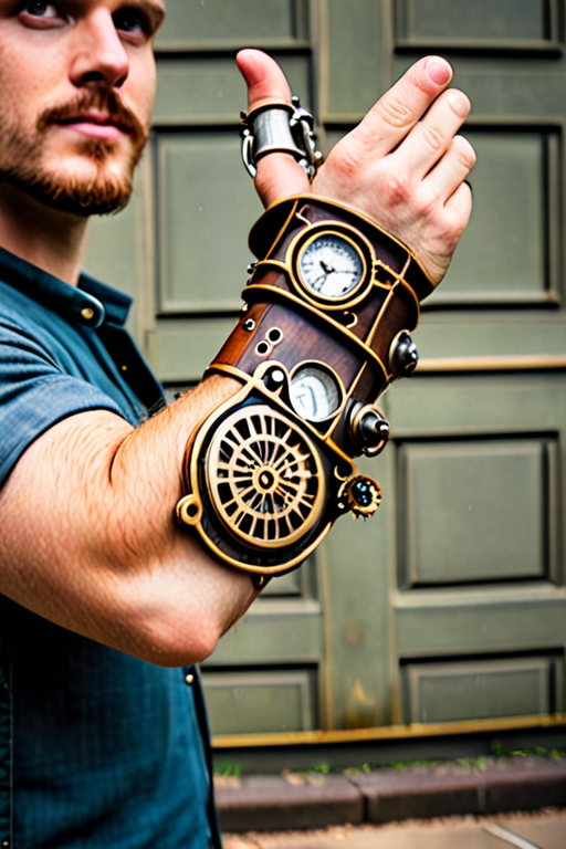 a steampunk arm