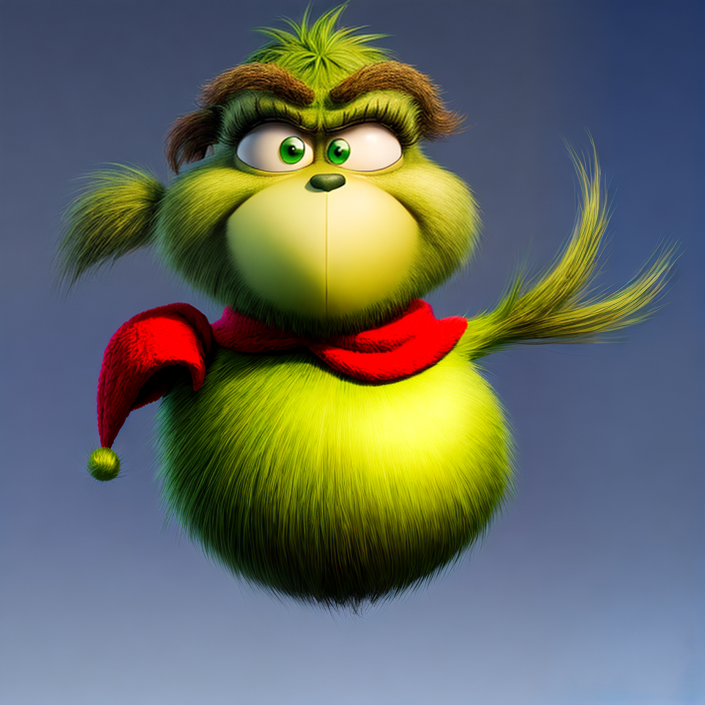 realistic cartoon grinch
