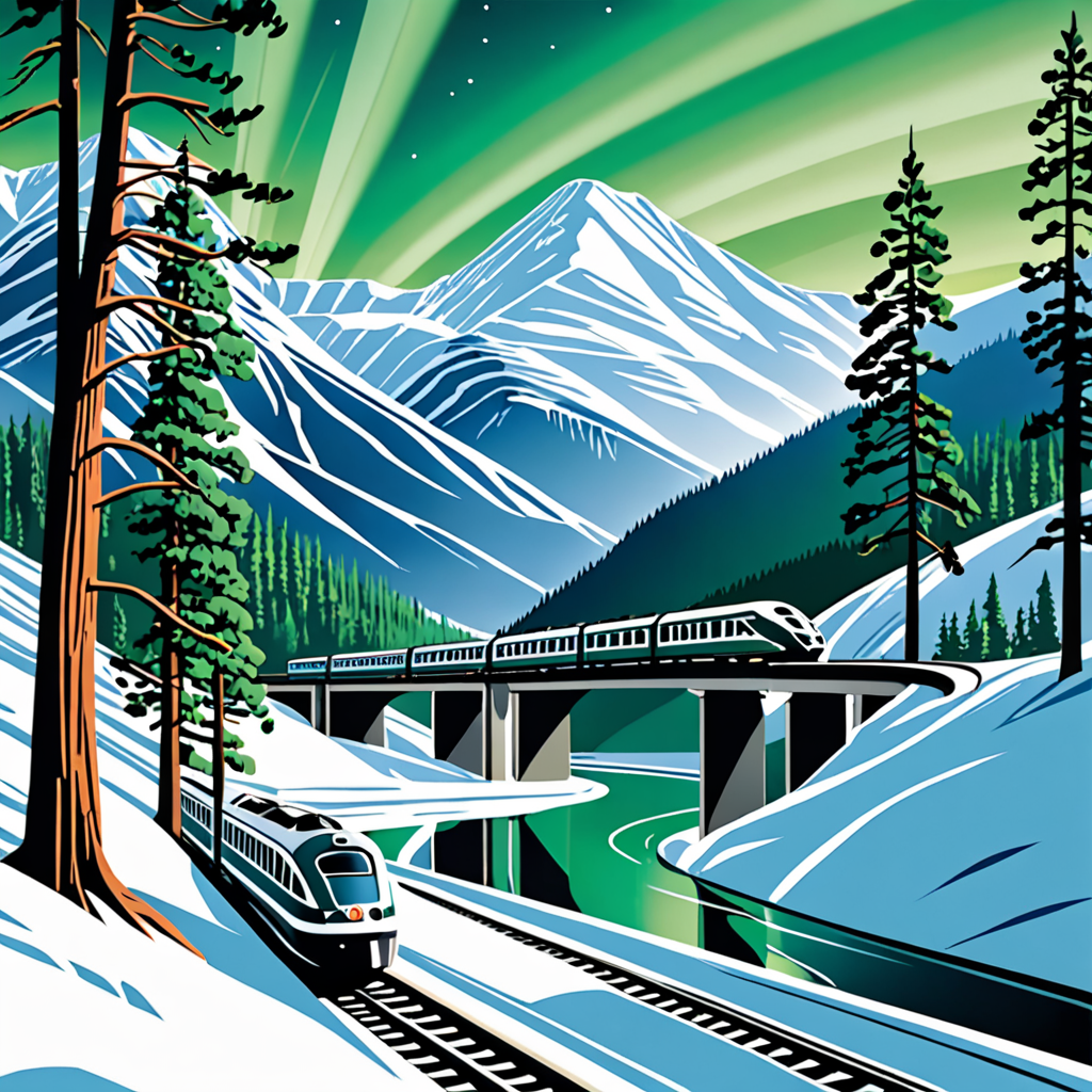 art deco streamline railway corporation poster modern highspeed train ...