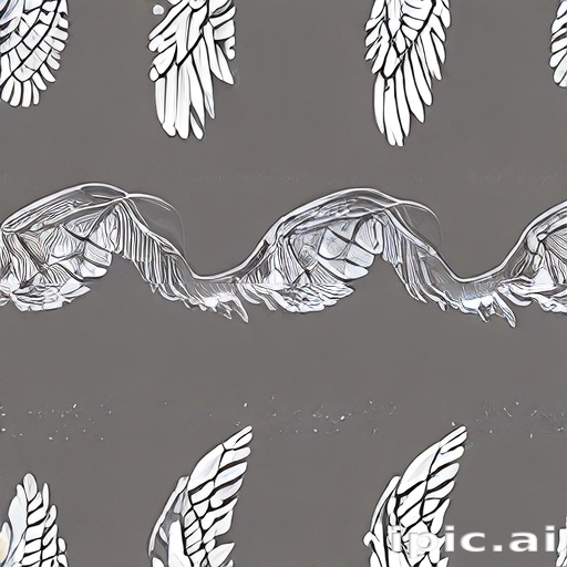 Elegant Patterns of Wings in a Monochromatic Artistic Design Display