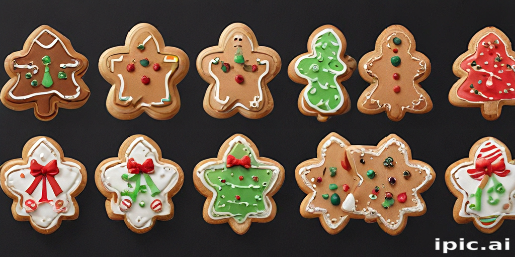 Deliciously Decorated Christmas Cookies Featuring Festive Shapes and ...