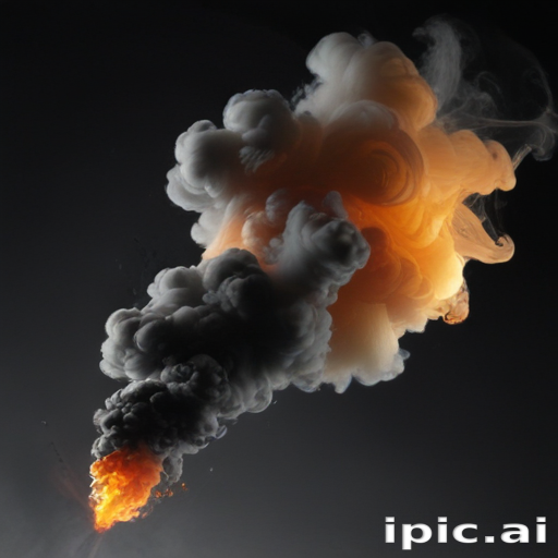 Stunning Visual of an Explosive Eruption with Vibrant Flames and Smoke