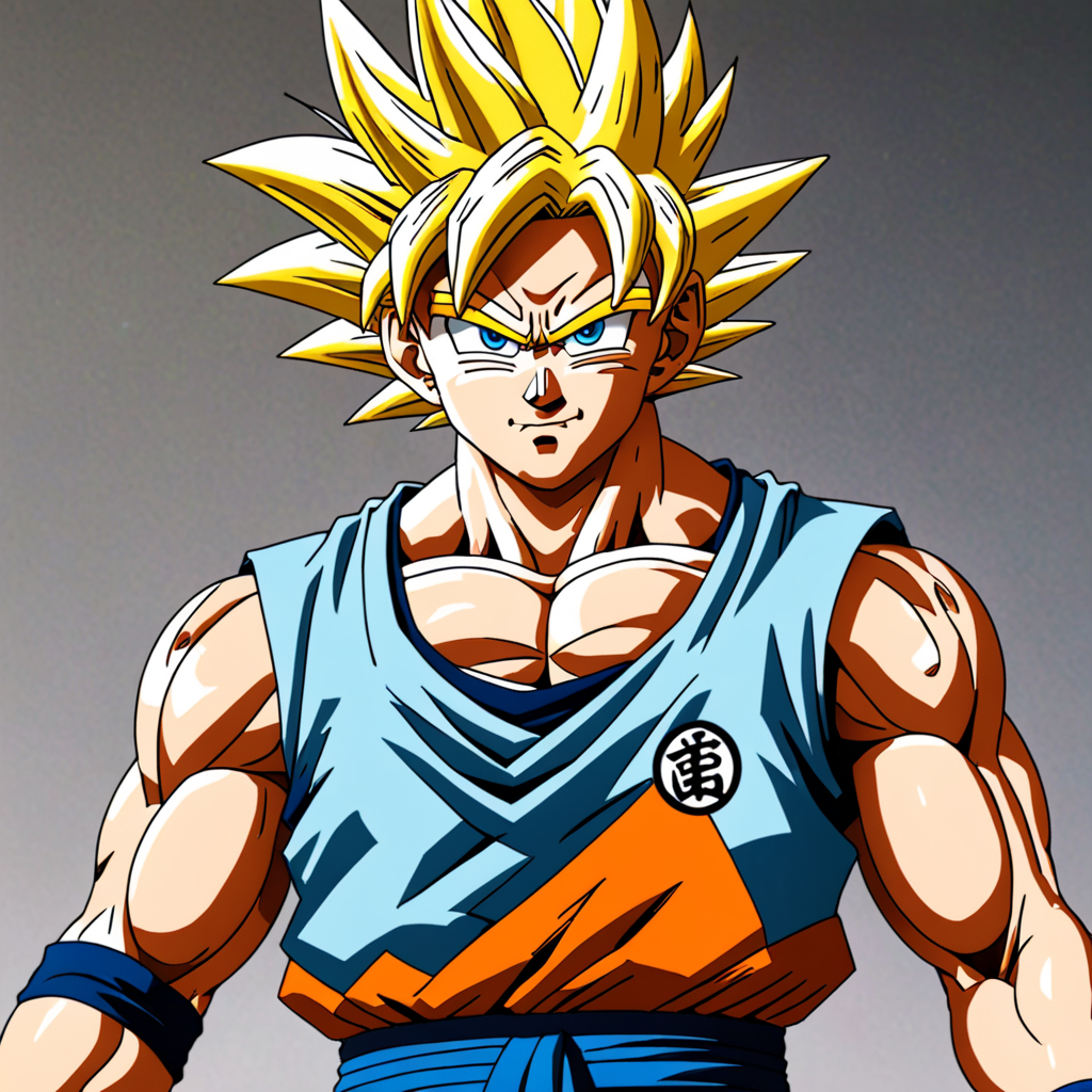 Goku com a animação do rick and mory