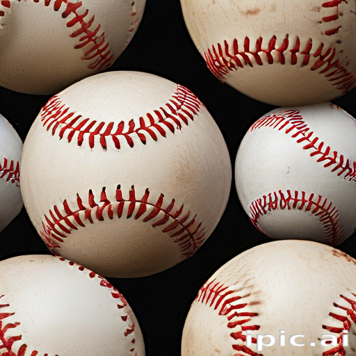 An Assortment of Baseballs Displaying Varied Sizes and Textures Against ...
