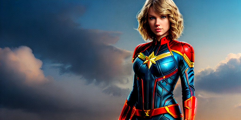 Taylor Swift as Captain Marvel