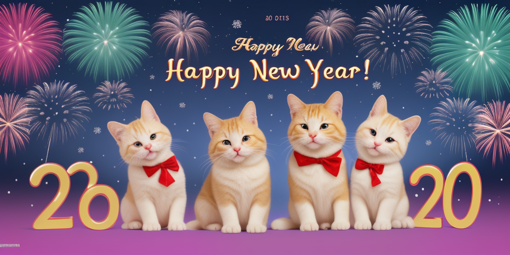 Adorable Cats Celebrating the Joy and Excitement of New Year 2020!
