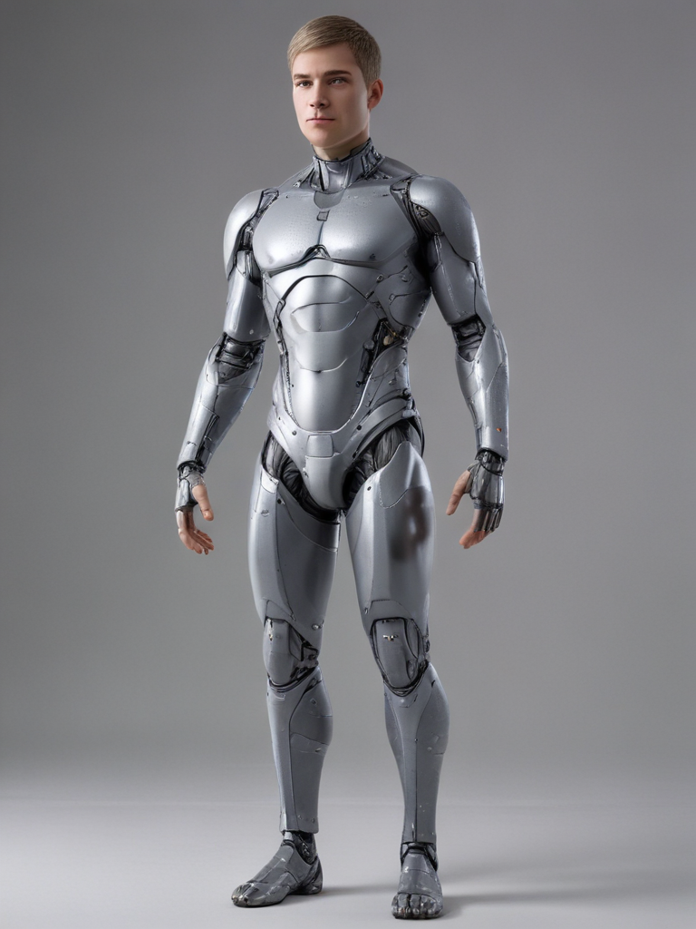 Ava from the movie Ex Machina but as a male man android, grey part and ...