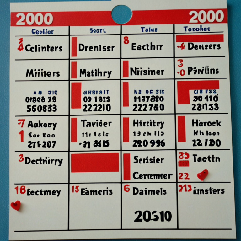 Make me a calendar for December 2000 with large blank boxes