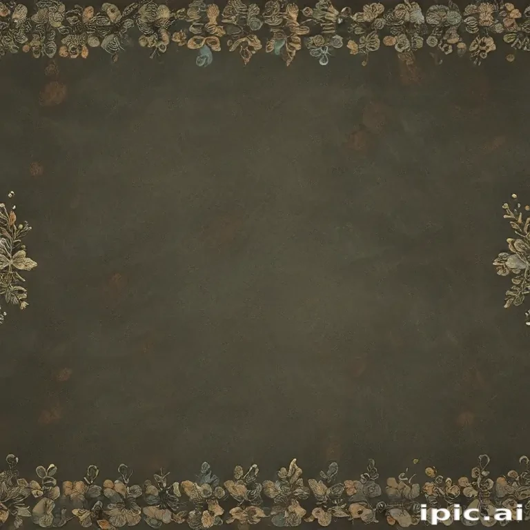 Elegant Floral Border Design on a Dark Background for Creative Projects