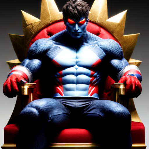 balmond from mobile legends bang bang sitting on a throne, full of ...