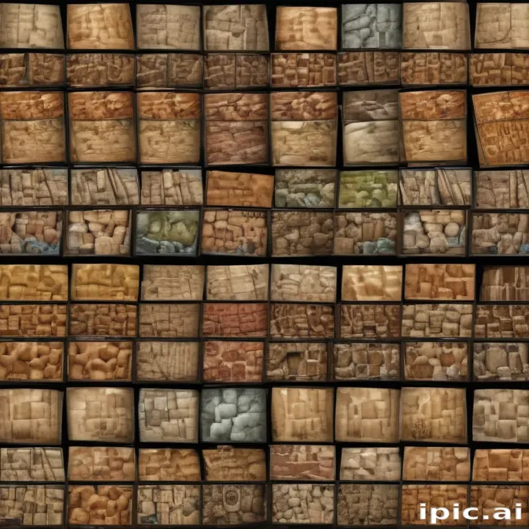 A Mosaic of Ancient Textures and Patterns Showcasing Historical ...