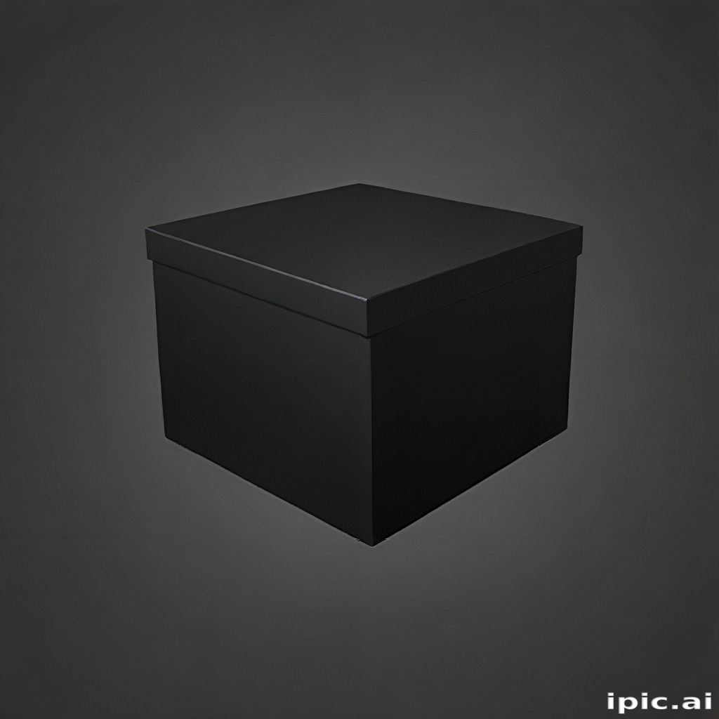 Simple Black Box on a Dark Background with a Minimalist Design