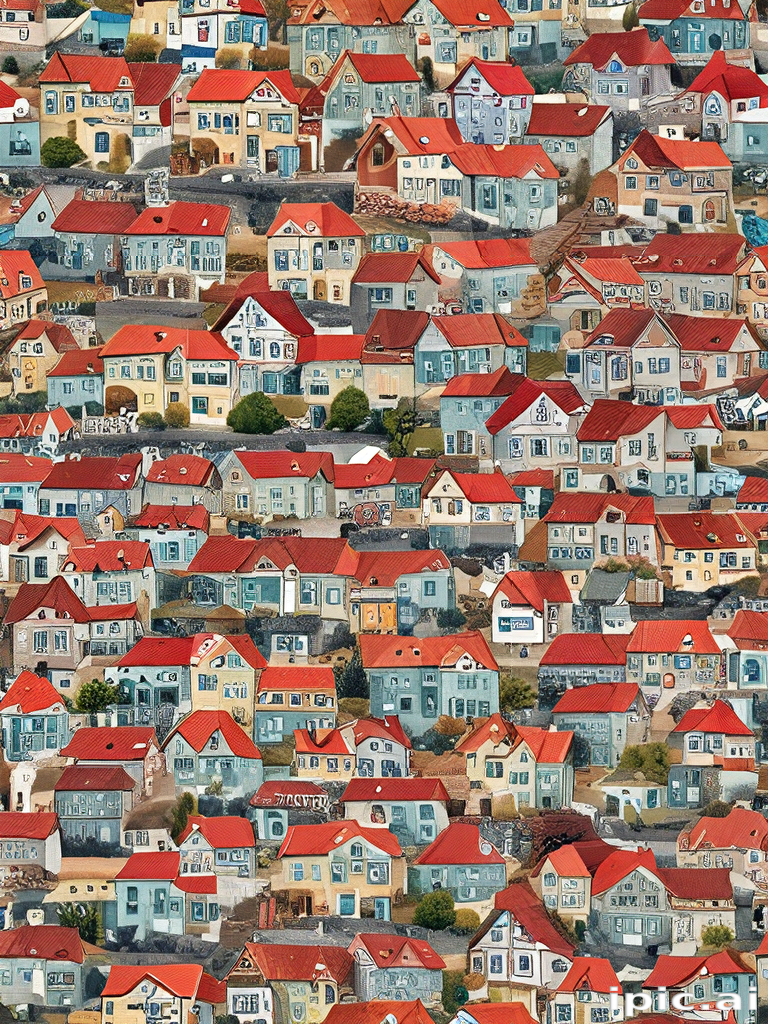 A Colorful Array of Charming Houses Nestled in a Picturesque Neighborhood.
