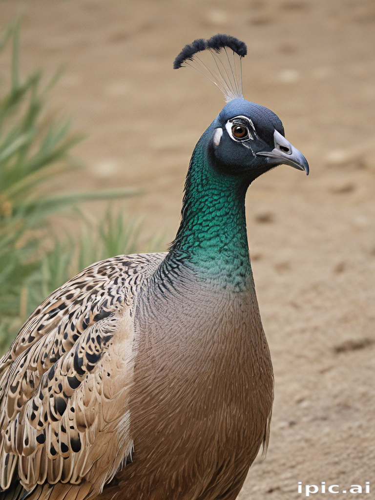 Majestic Peacock Displaying Its Colorful Plumage in Natural Habitat