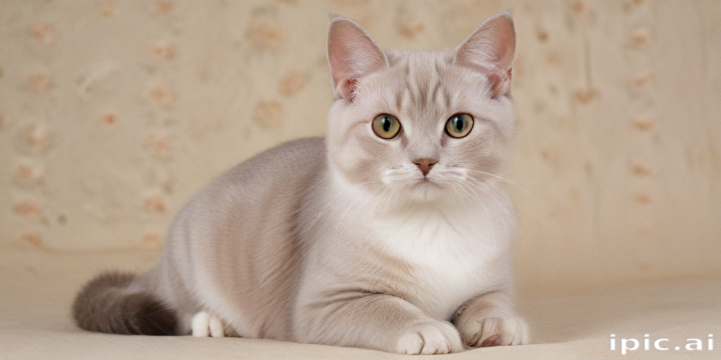 Adorable Light Gray Cat with Striking Green Eyes on Soft Background