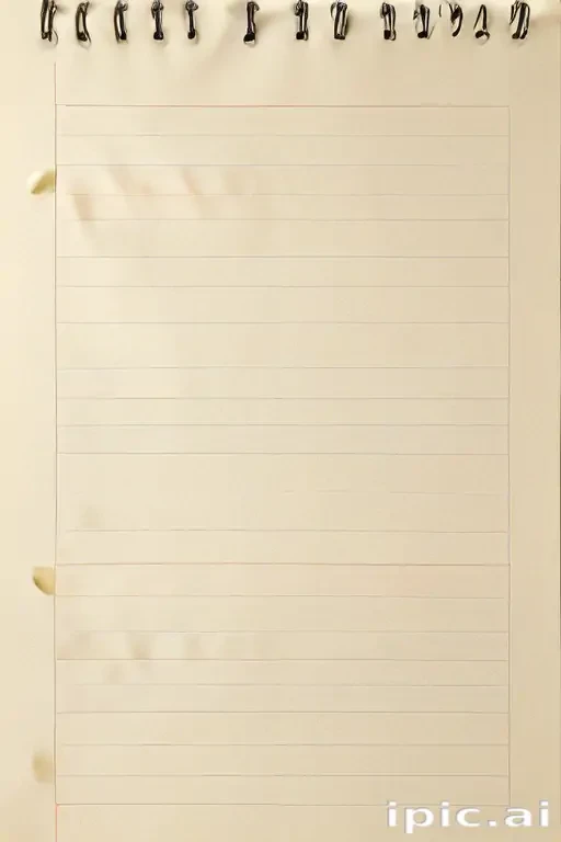 Blank Notebook Page Ready for Creative Writing and Artistic Expression