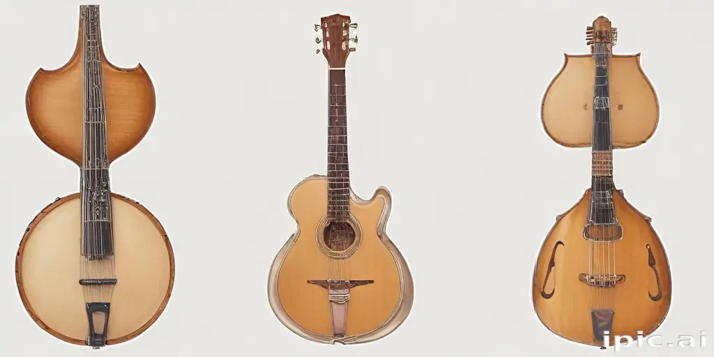 A Collection of Unique String Instruments Displayed in Artistic ...