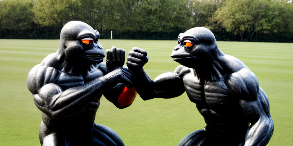 pepe meme armwrestling black pepe very intense and graphic