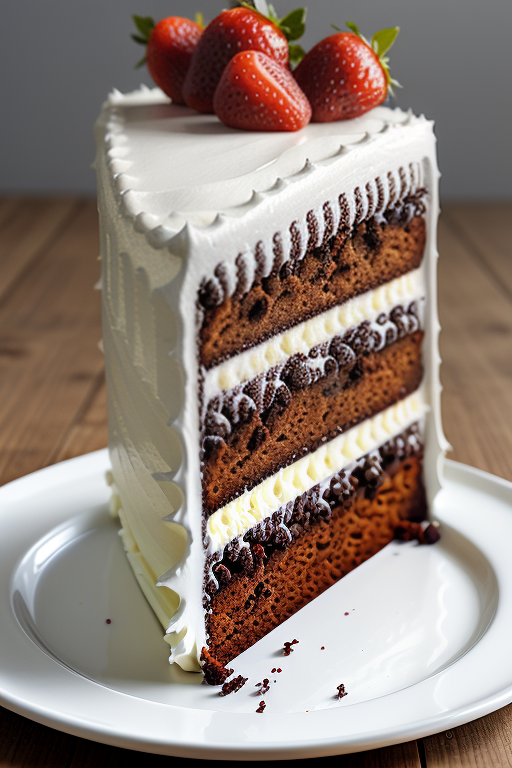 Deliciously Layered Chocolate Cake with Cream Frosting and Fresh ...