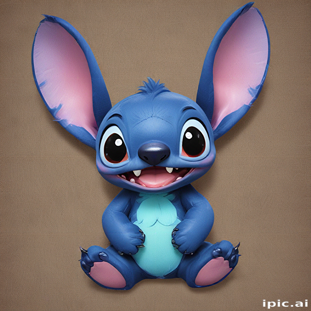 Adorable Cartoon Character with Big Ears and a Bright Smile
