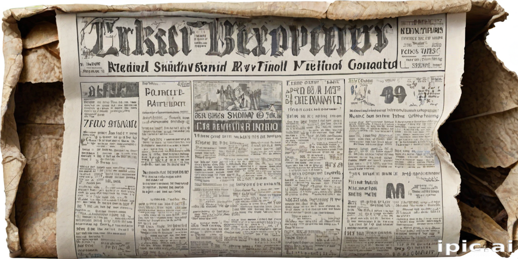 Historic Newspaper Featuring Local News and Events from a Bygone Era