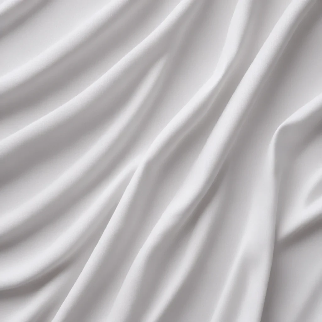 Elegant White Fabric with Soft Drapes and Subtle Texture Details.