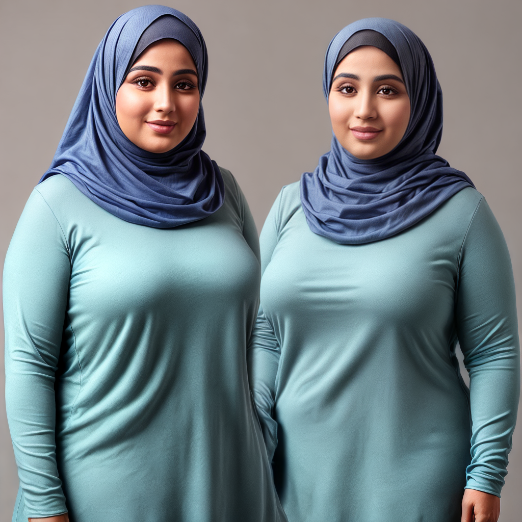 Realistic beautiful obese Arab woman