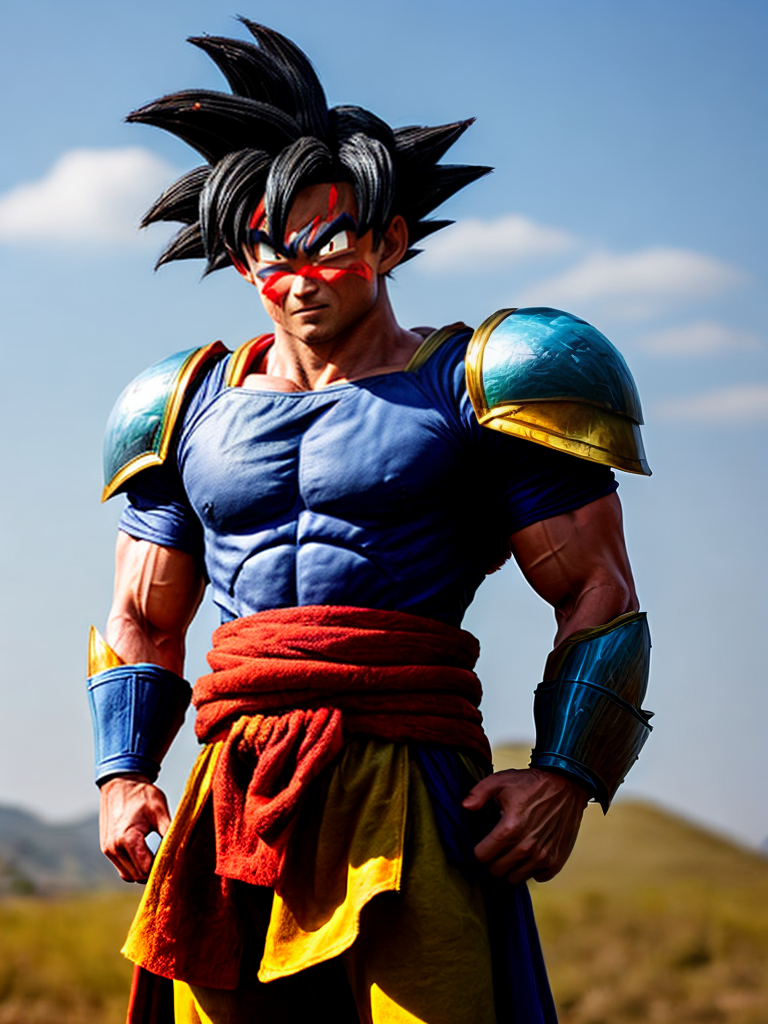 Goku from dragon ball z in armor