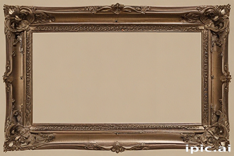 Elegant Ornate Picture Frame Ready for a Beautiful Artwork Display