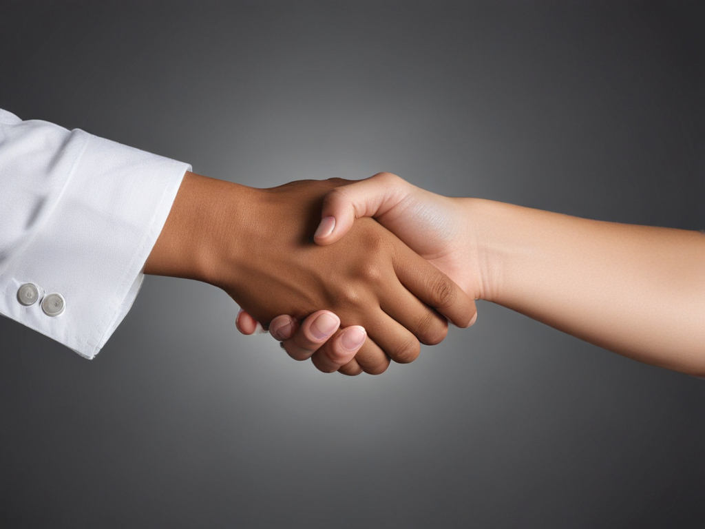 Unity and Collaboration: A Symbolic Handshake Representing Partnership and Trust