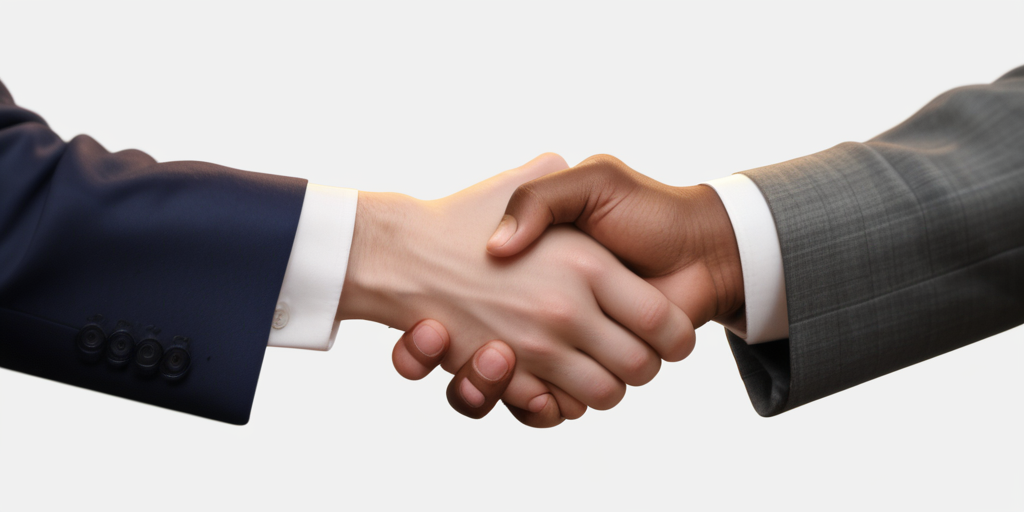 Two Hands Shaking Firmly Together in a Moment of Connection