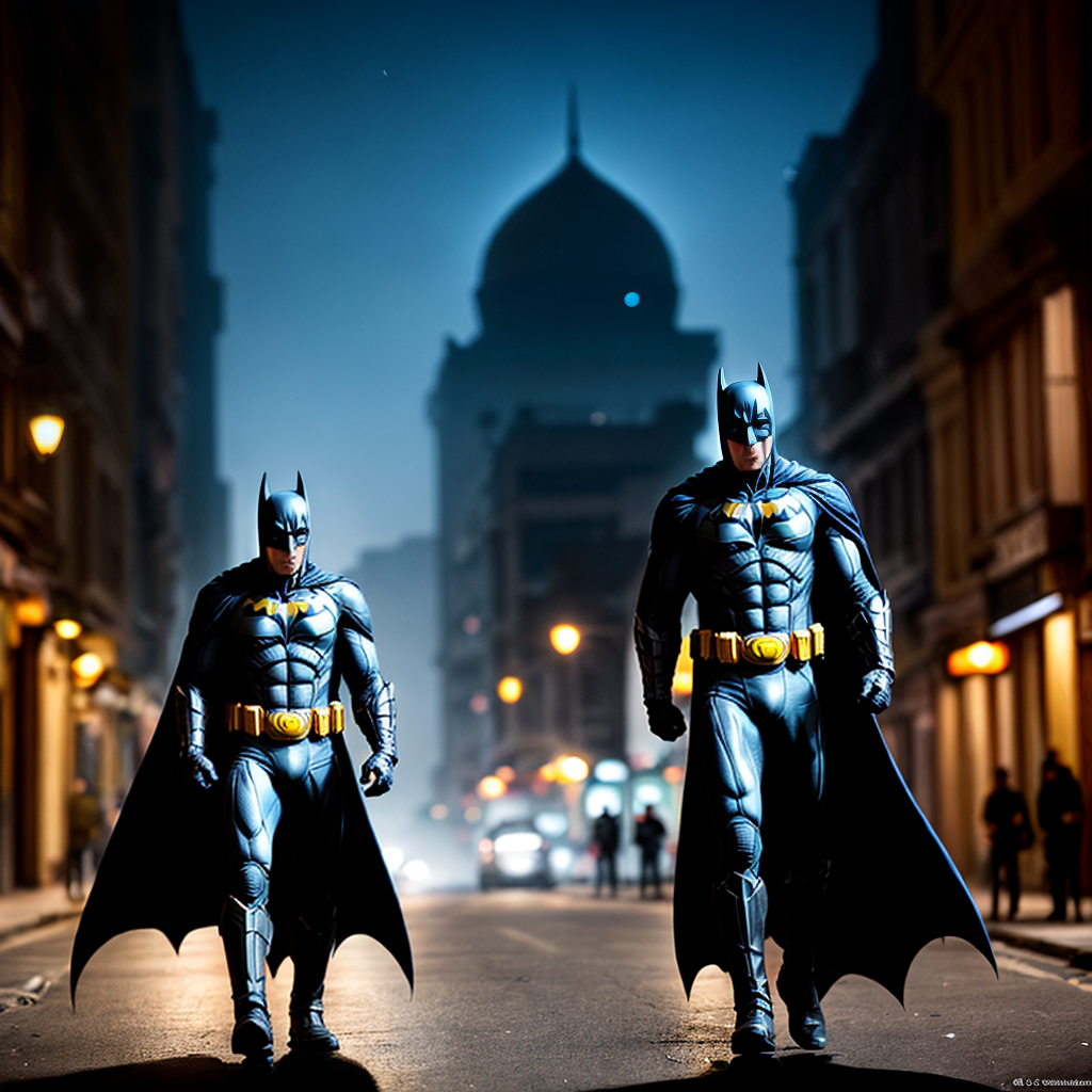 Batman, clad in traditional Iranian attire, navigates the streets of ...