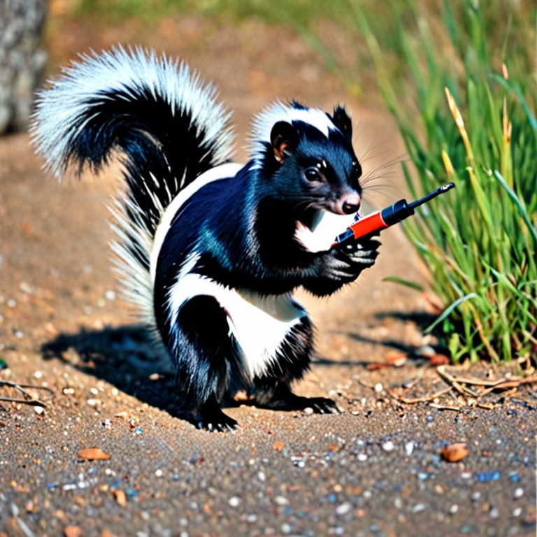 skunk girl spraying