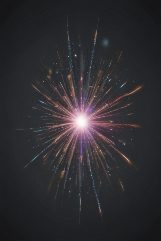 A Stunning Display of Colorful Sparkles Radiating from a Central Point