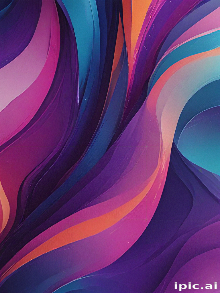 Vibrant Abstract Waves of Color Flowing in a Dynamic Composition