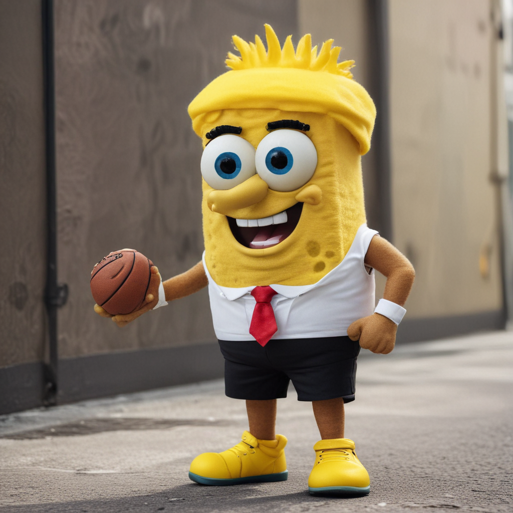 Combination of spongebob and Lebron James